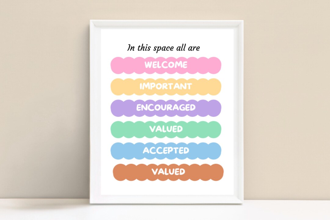 Safe Space Poster: Boho Classroom Decor, Mental Health Affirmation ...