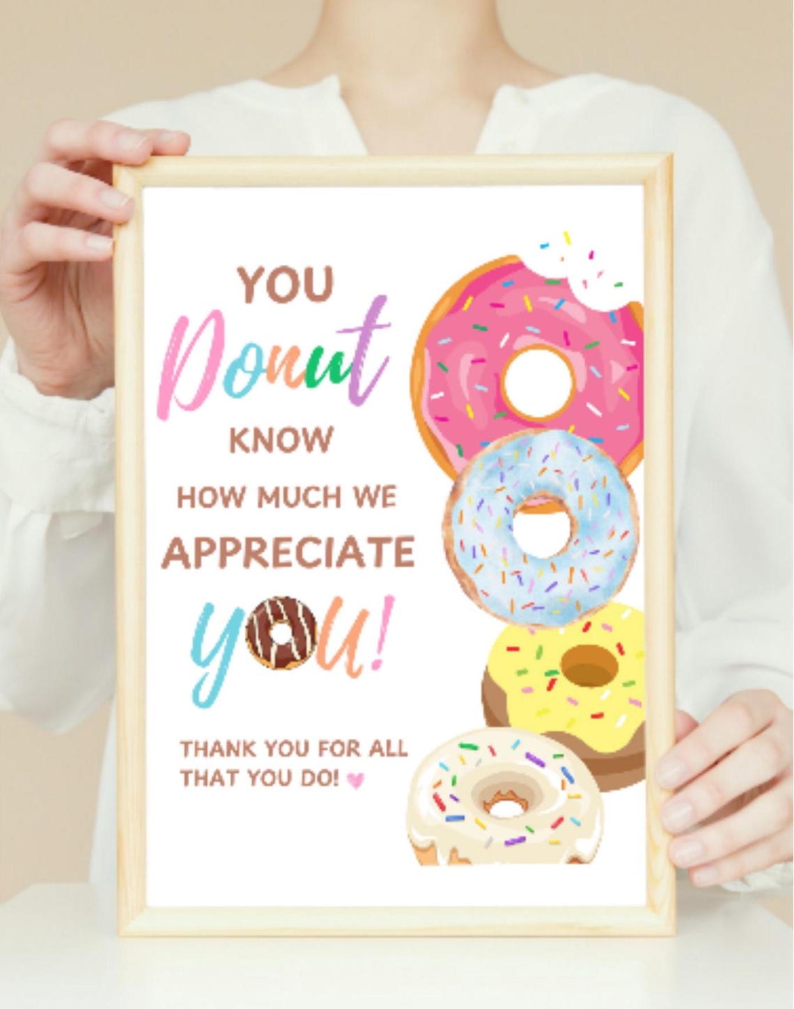 Donut Appreciate Sign,staff Appreciation Week ,donut Nurse Appreciation ...
