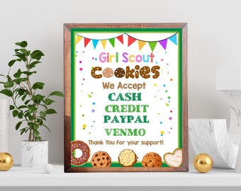 Editable Girl Scout Cookie Booth Sign – Printable Template - Etsy