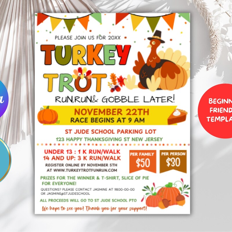 Walk a Thon Flyer - Etsy