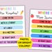 Editable Where's the Teacher Sign: Rainbow Classroom Door Hanger ...
