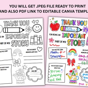 Thank You Teacher Coloring Page Printable, Teacher Appreciation Week ...