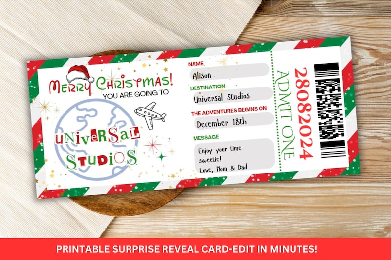 Universal Studios Ticket Surprise Reveal ,universal Studios Christmas ...