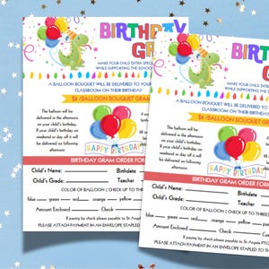Editable Birthday Gram Flyer: School Fundraiser Template (digital ...