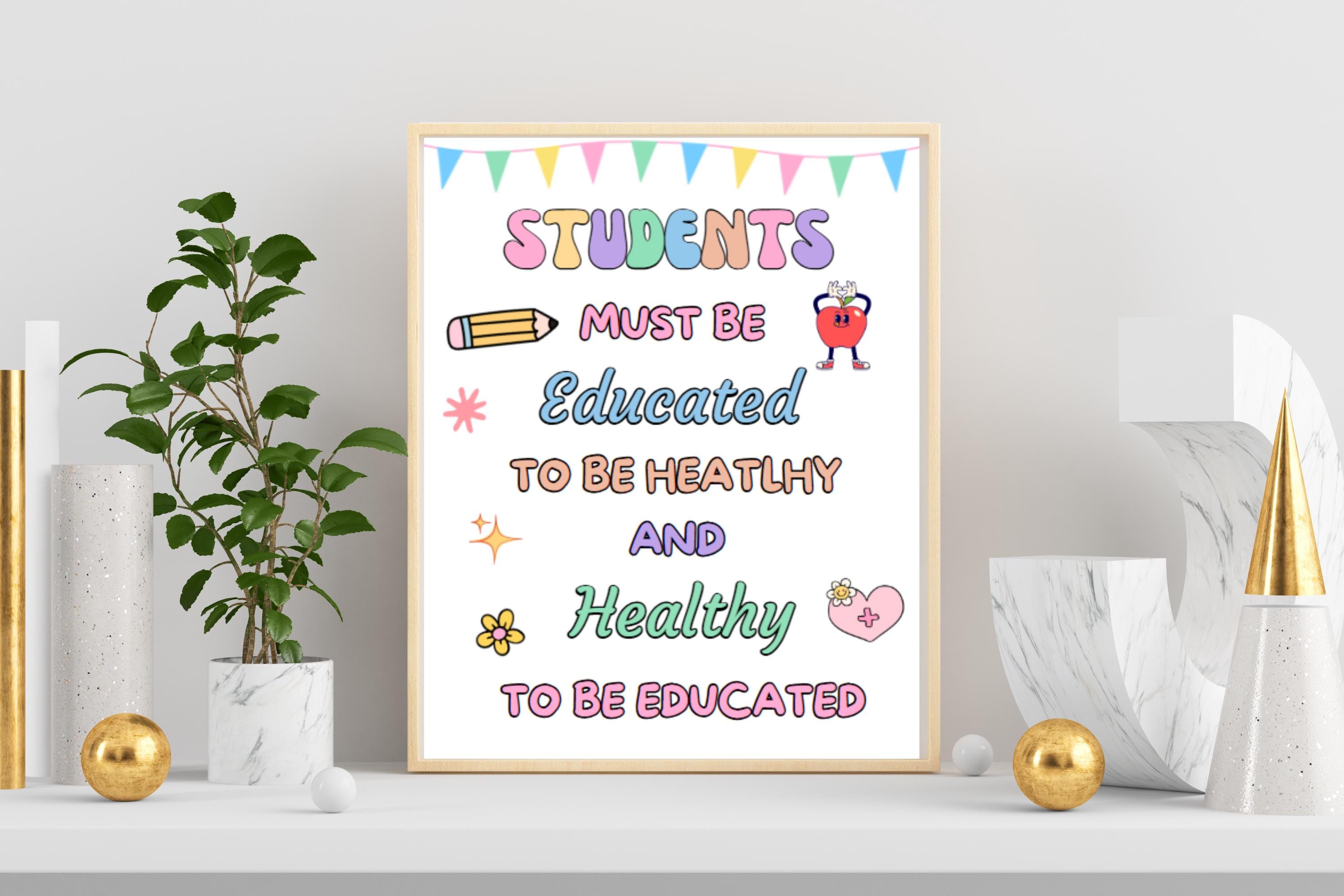 School Nurse Clinic Posters: Colorful Wall Art Decor (digital Download ...