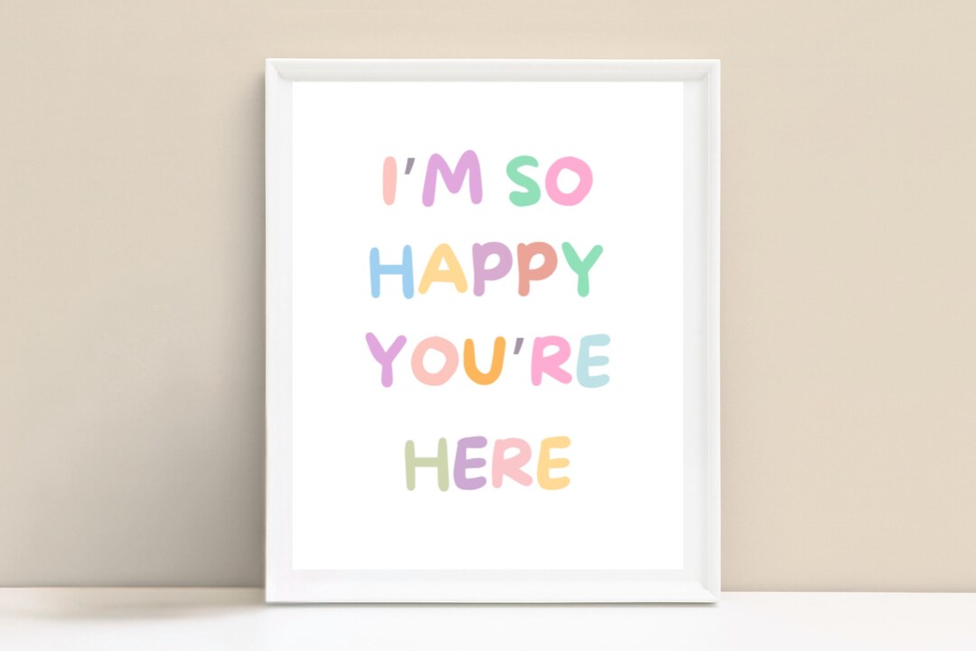 Printable I Am so Happy You Are Here, Boho Classroom Decor Wall Art ...