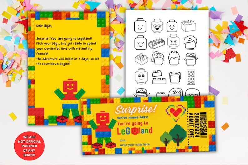 Theme Park Surprise Reveal Trip Bundle,building Blocks Birthday Set ...