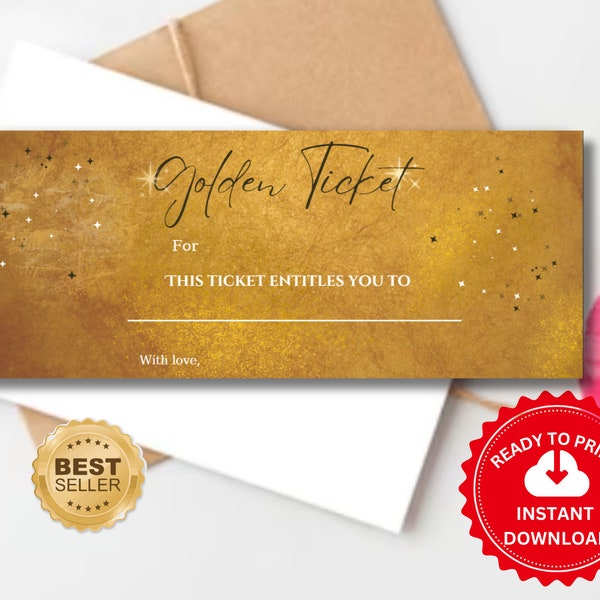 Golden Ticket - Etsy