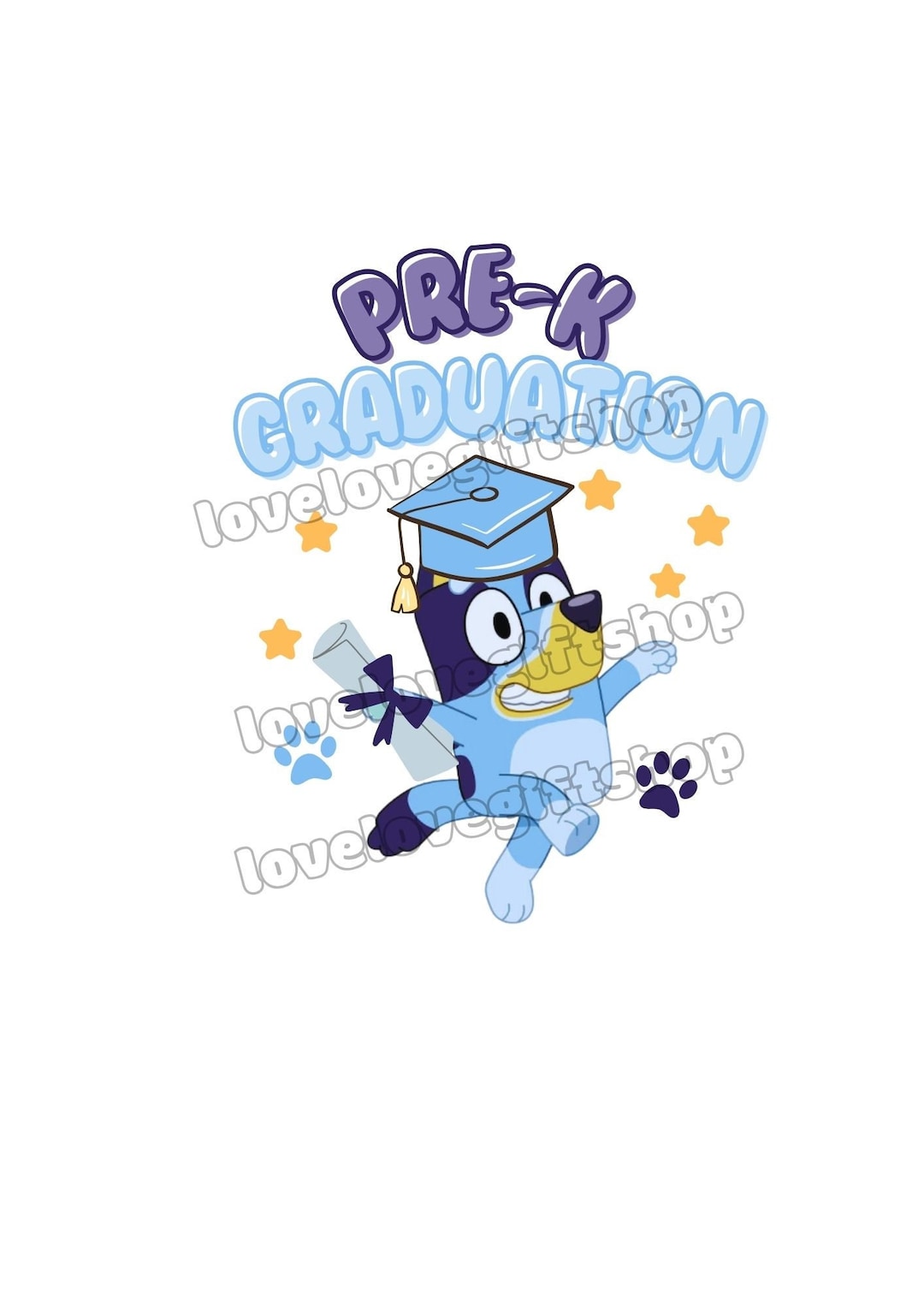 Bluey Graduation PNG Star - Etsy UK