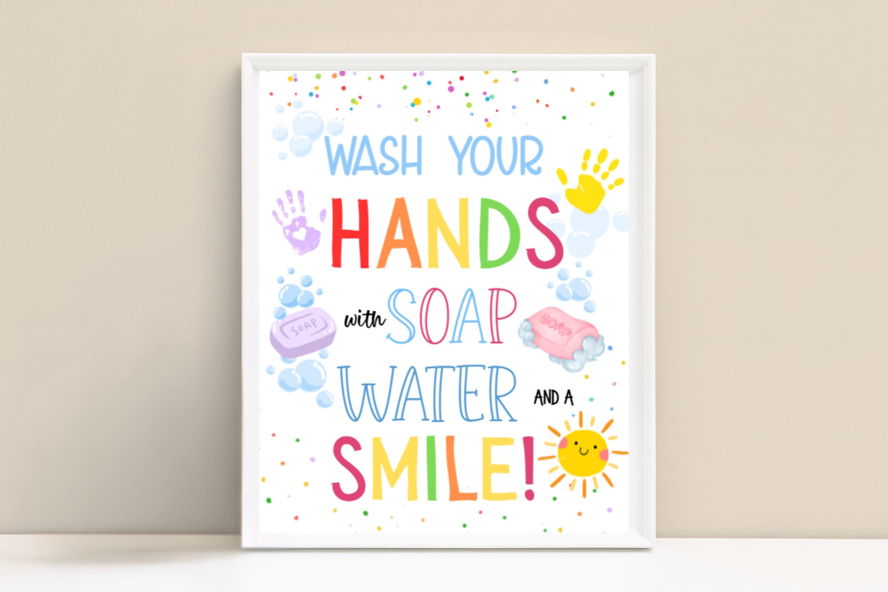 Printable Wash Your Hand Sign for School Nurse Office- Digital Instant ...