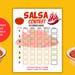 Salsa Contest Scorecard Instant Download Ready to Print & Editable ...