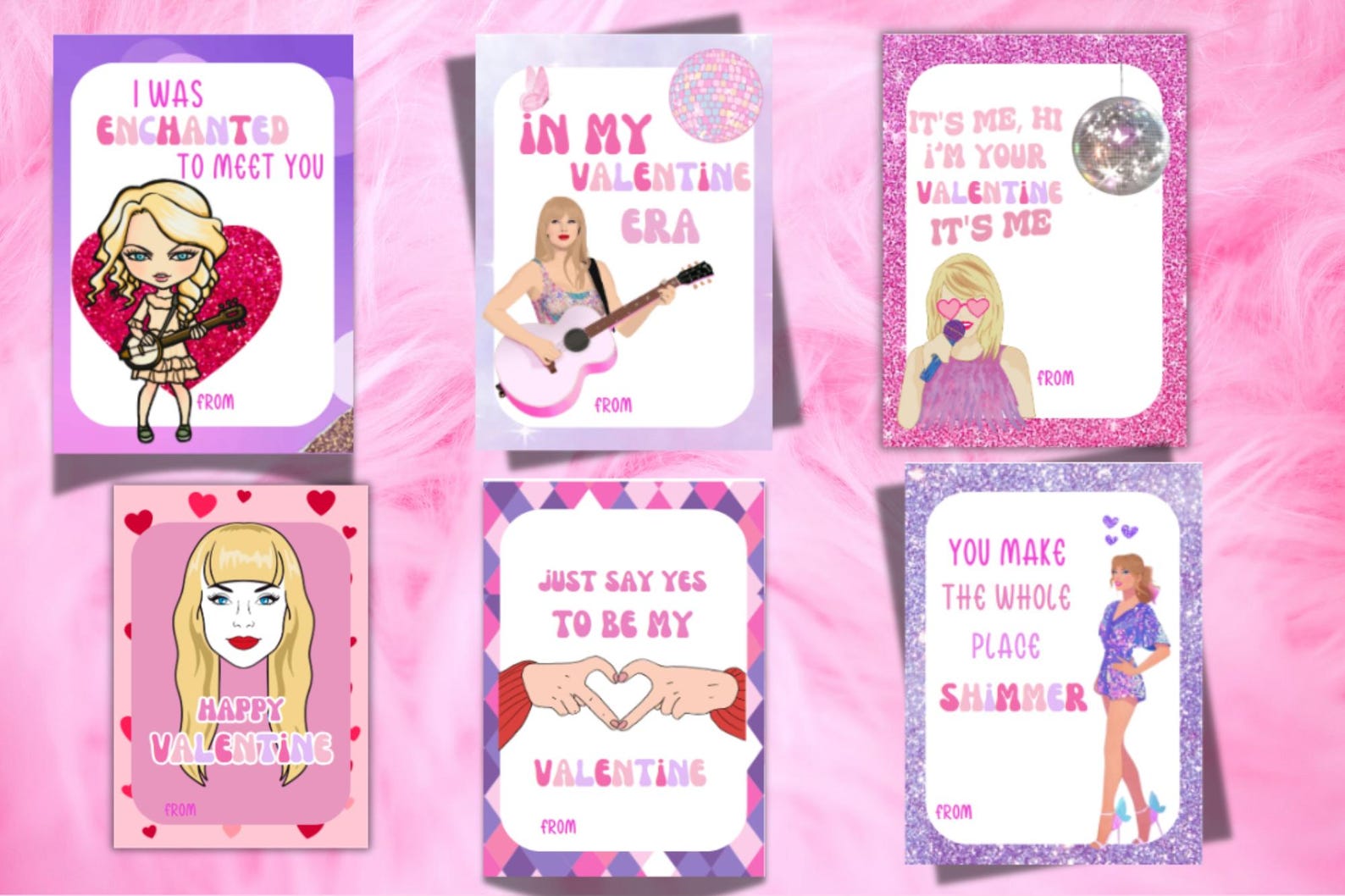 Taylor Valentine Card,printable Class Valentine Card for Swiftie ...