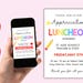 Editable Teacher Staff Appreciation Luncheon Invitation- Canva Template ...