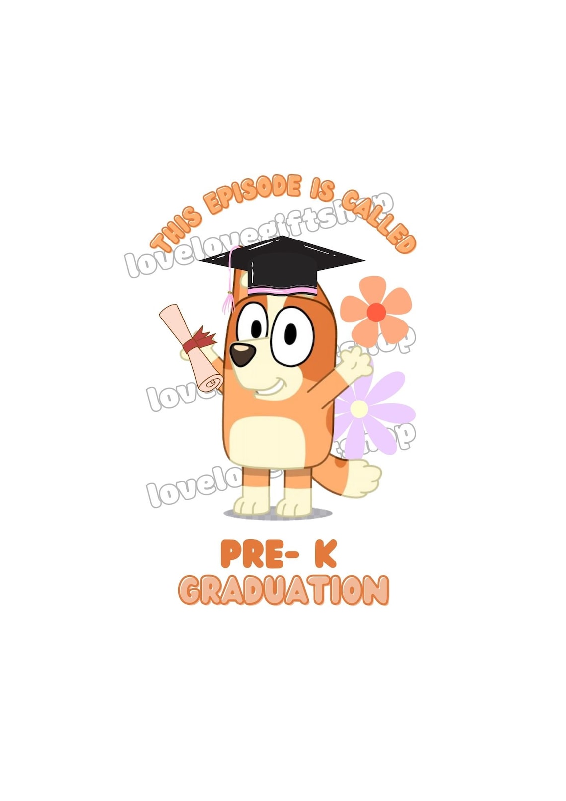 Bluey Bingo Graduation PNG - Etsy UK