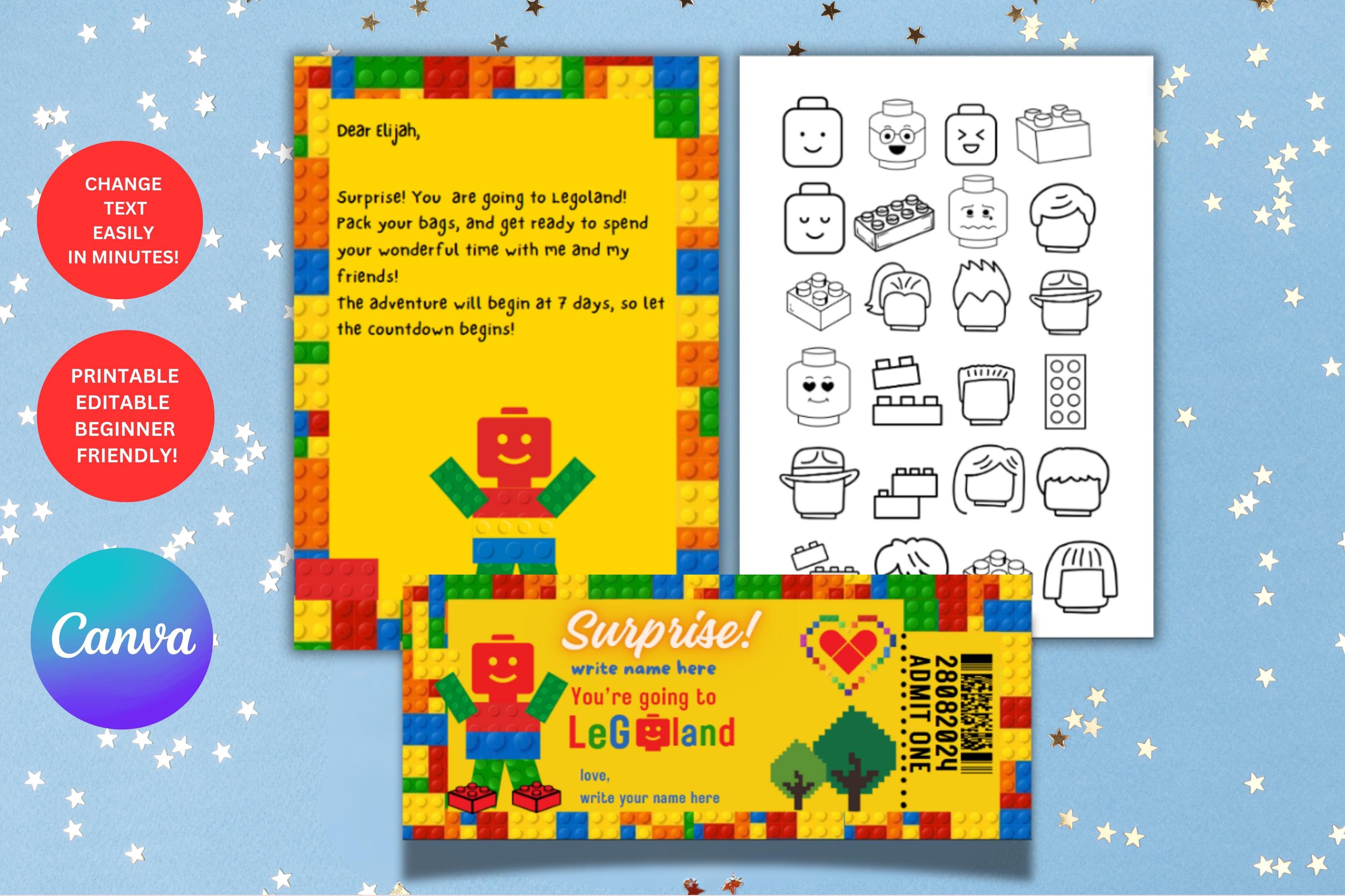 Theme Park Surprise Reveal Trip Bundle,building Blocks Birthday Set ...
