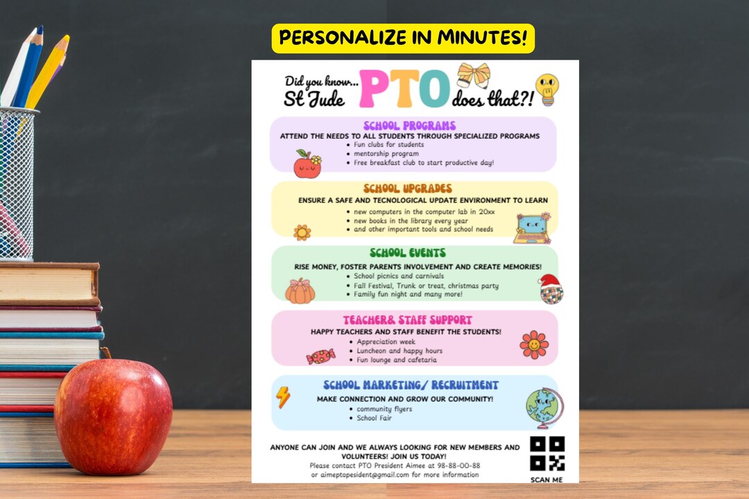 Editable PTO PTA Form, Did You Know the Pto Pta Does That Flyer ...