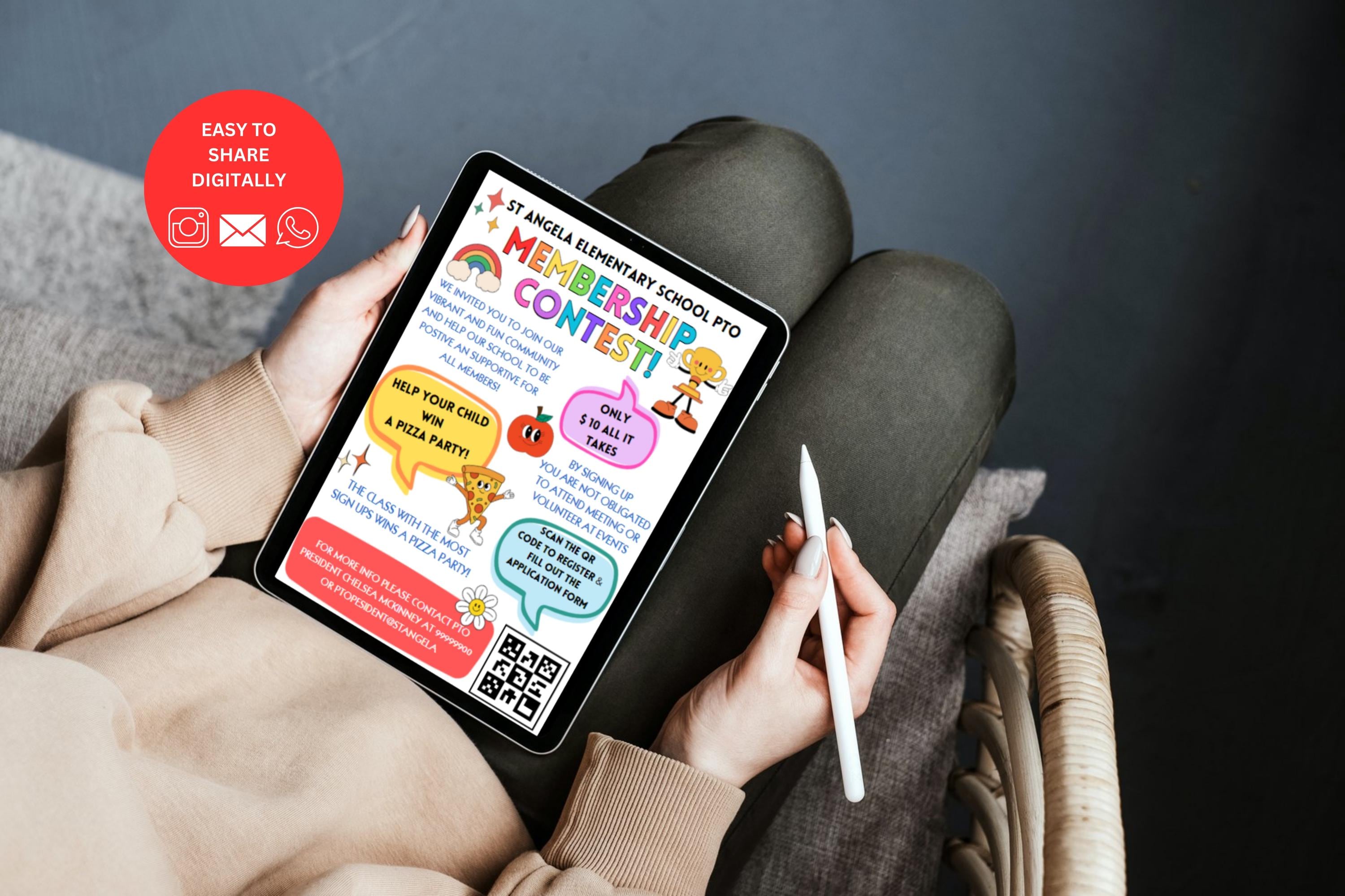 PTA Membership Contest Flyer,pta Membership Drive,pto Recruitment ...