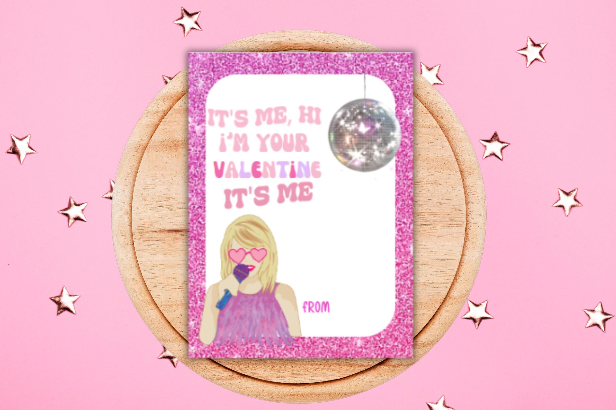 Taylor Valentine Card,printable Class Valentine Card for Swiftie ...