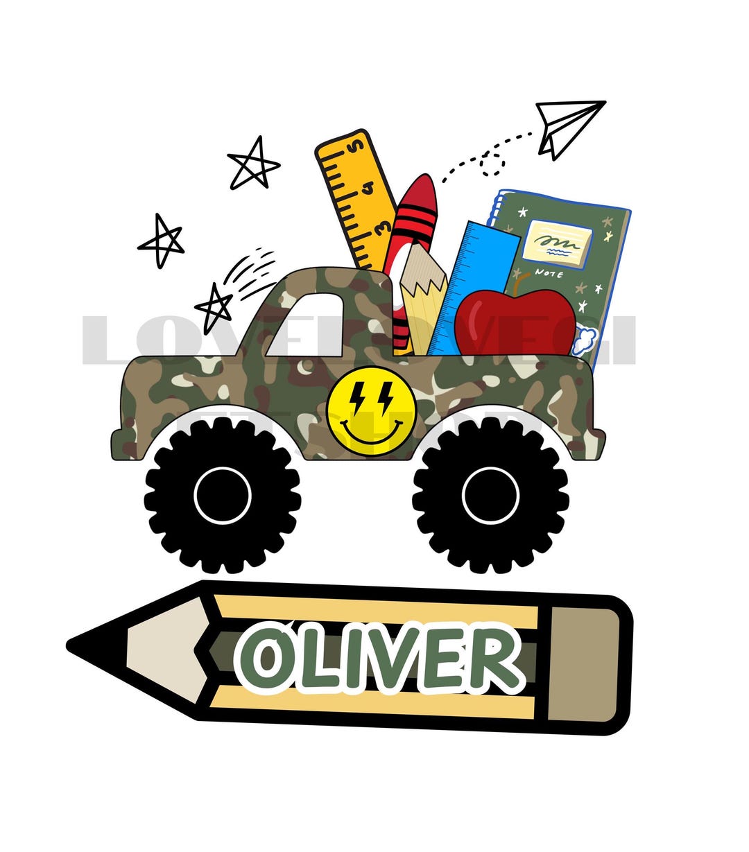 Custom Name Png,personalized Name Kids PNG, Back to School Png, Retro ...