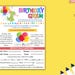 Editable Birthday Gram Flyer: School Fundraiser Template (digital ...