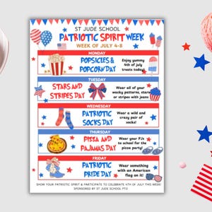 4th of July Spirit Weeks - Etsy