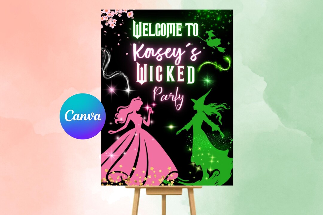 Wicked Welcome Sign, Wicked Birthday Party,wicked Decorations, Wicked ...