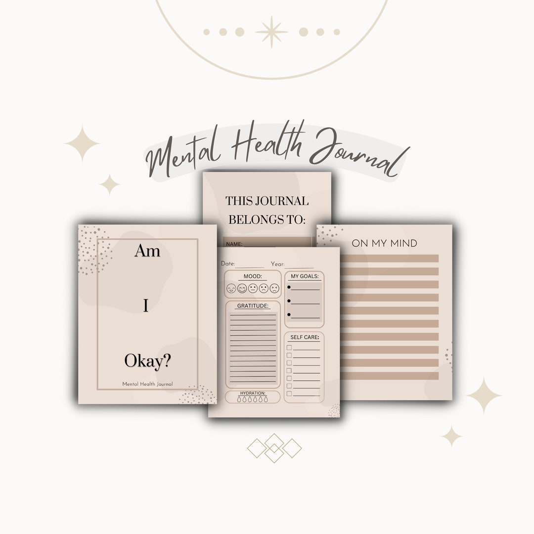Mental Health Journal | Digital Journal | Anxiety Journal | Wellness ...