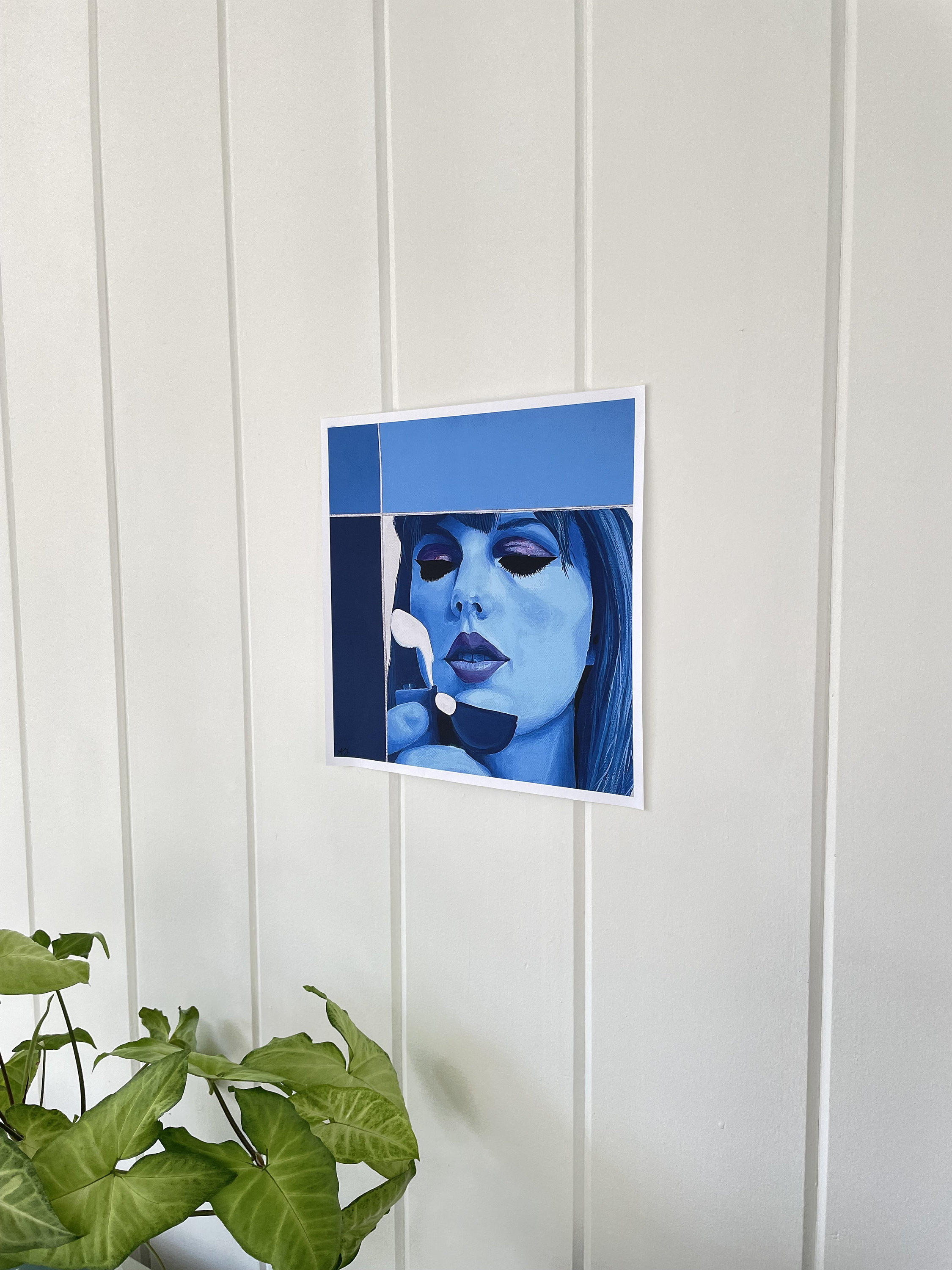 Monochrome Blue Midnights Album Cover Print - Etsy
