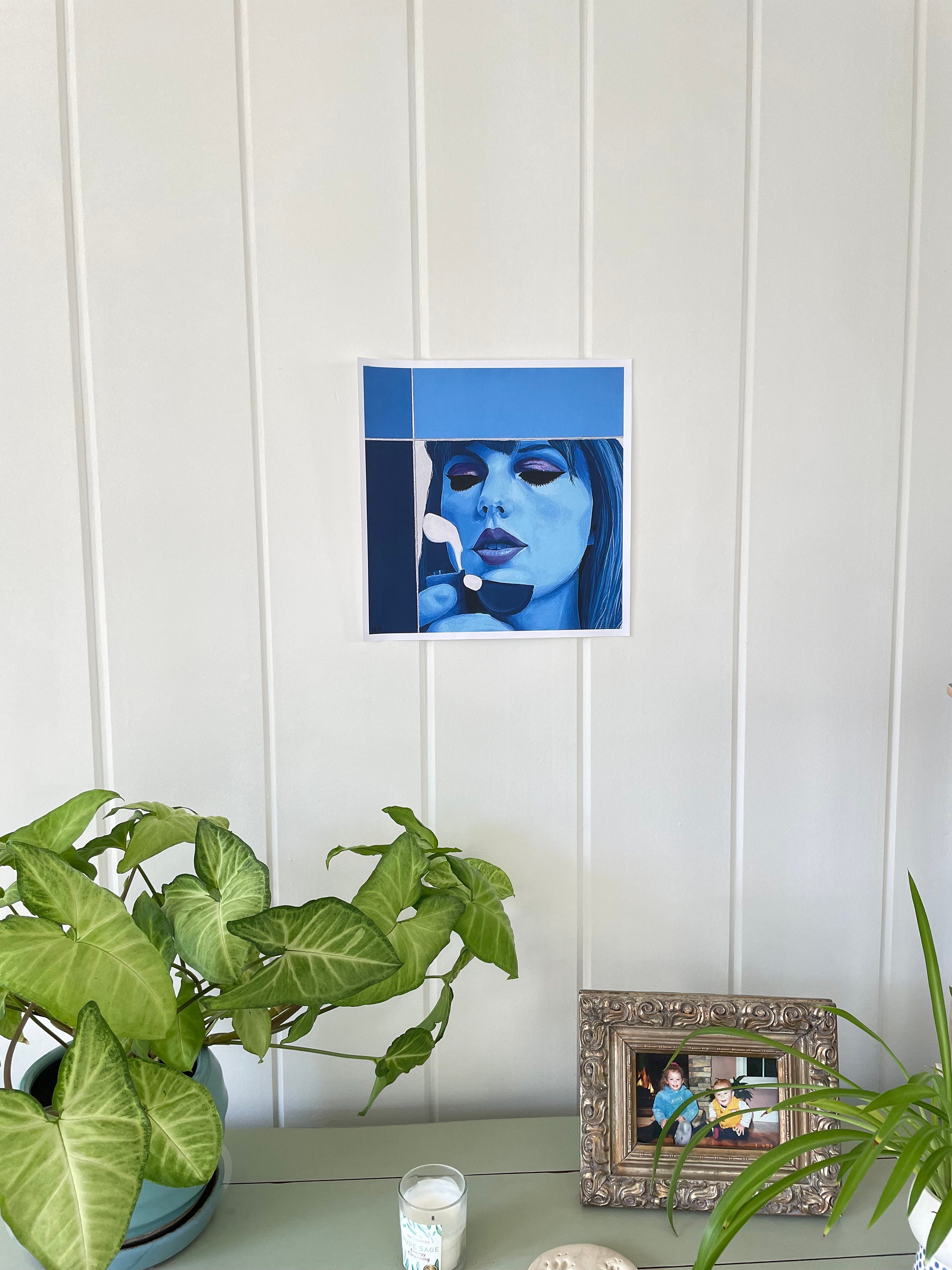 Monochrome Blue Midnights Album Cover Print - Etsy