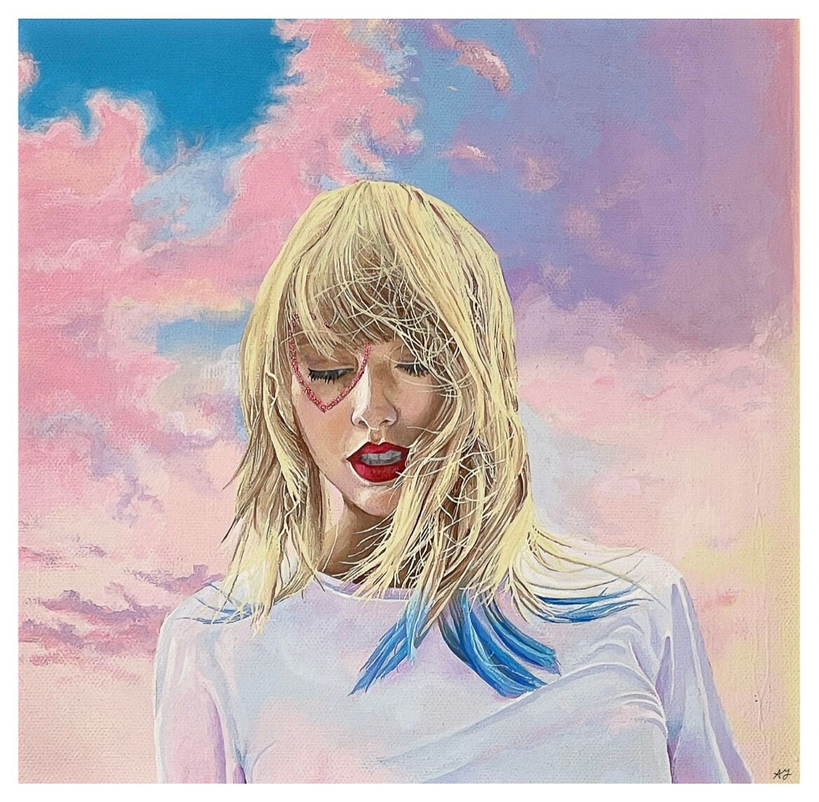 Lover Album Cover Painting Print - Etsy