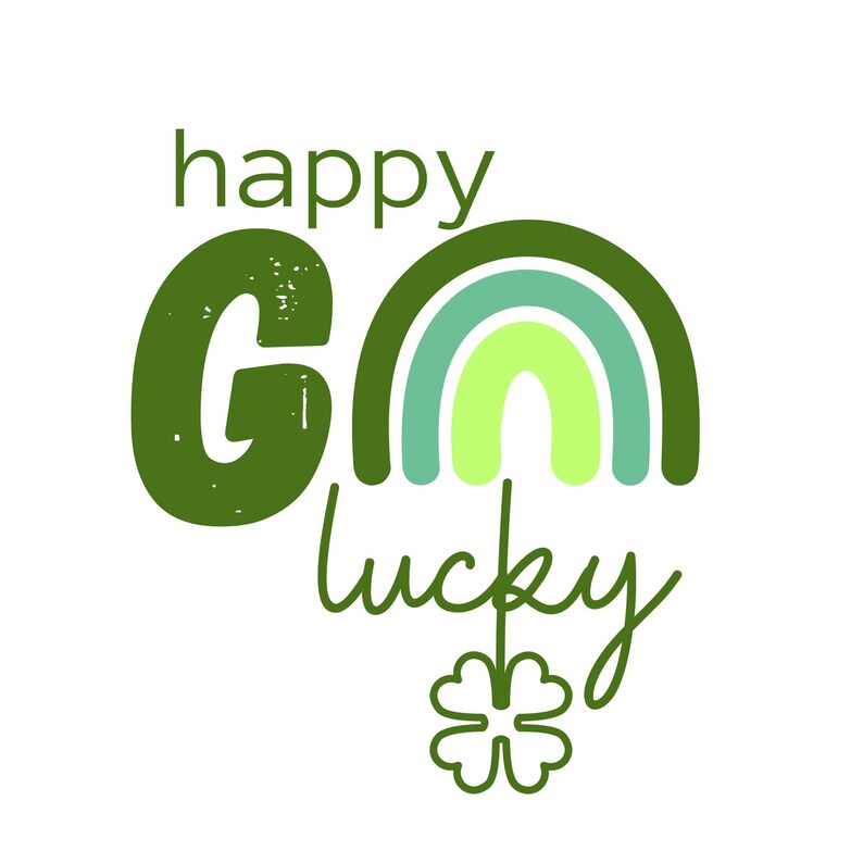Happy Go Lucky Digital Download, Sublimation Design, SVG Instant ...