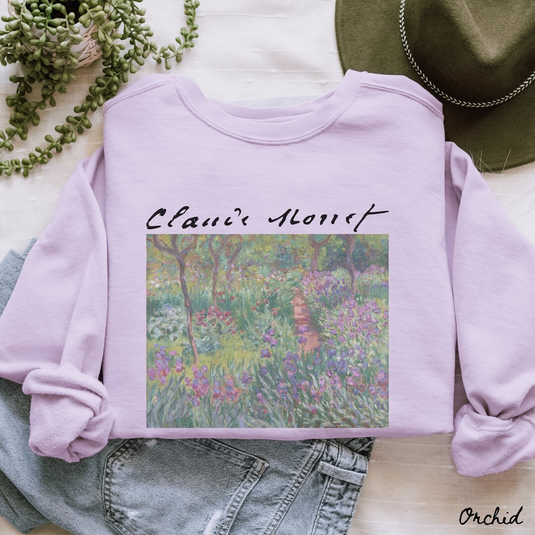 Claude Monet Sweatshirt, Comfort Colors Artist's Garden in Giverny ...