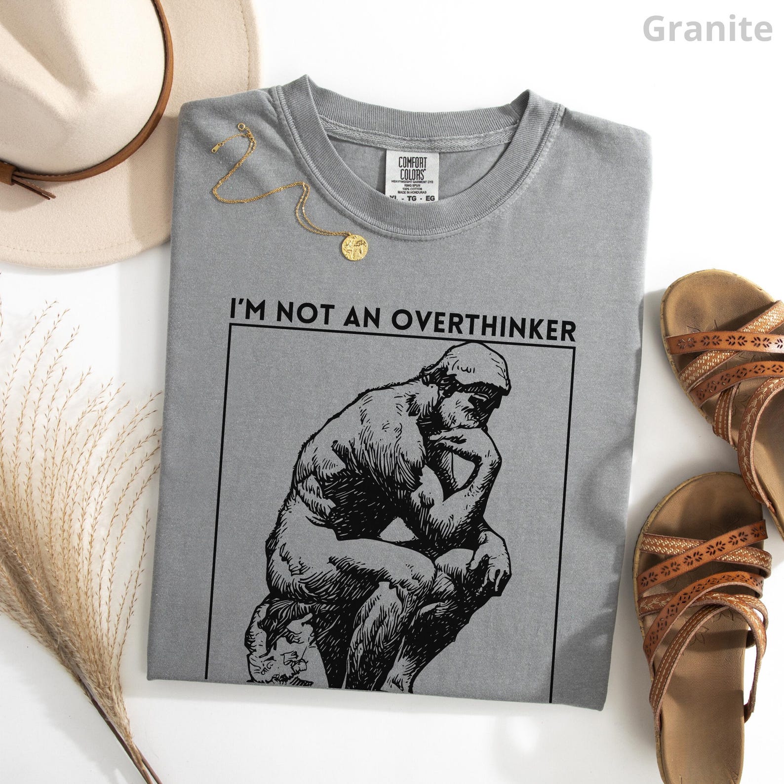 Overthinking Shirt, 100% Cotton Comfort Colors® Rodin Inspired Art Tee ...
