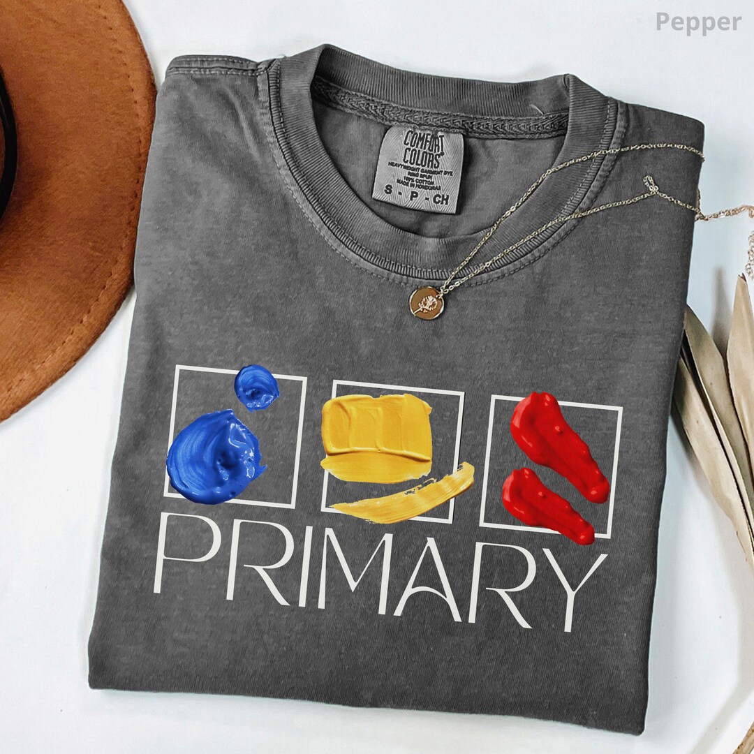 Primary Colors Art Shirt, 100% Cotton Comfort Colors, Gift for Art ...