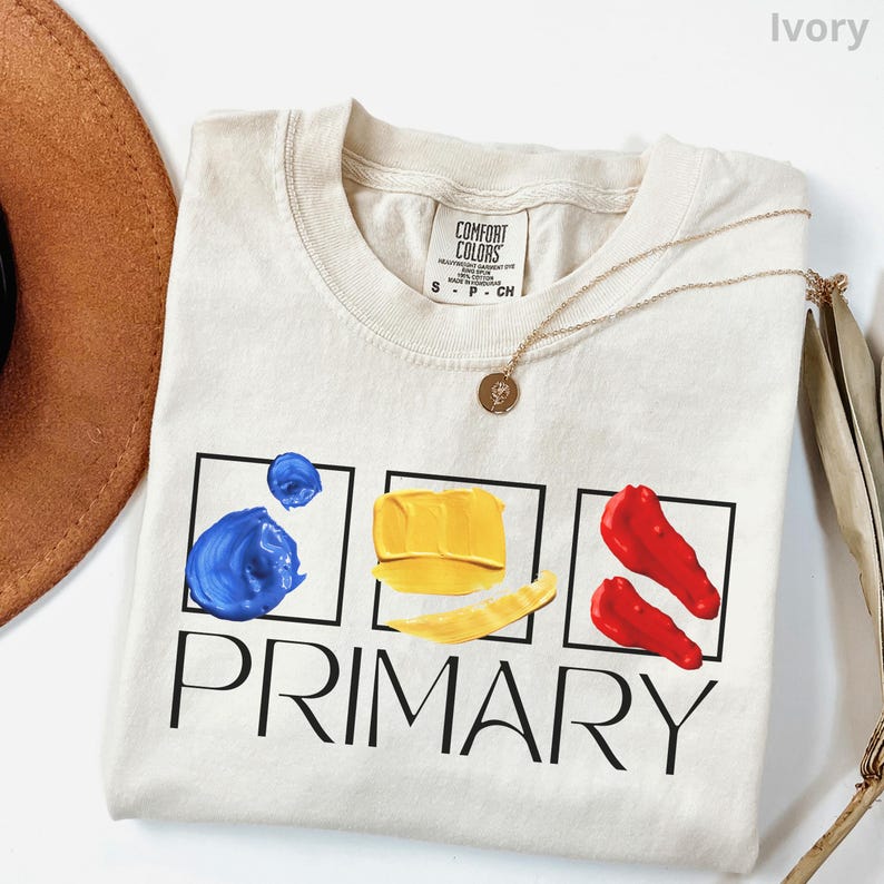 Primary Colors Art Shirt, 100% Cotton Comfort Colors, Gift for Art ...