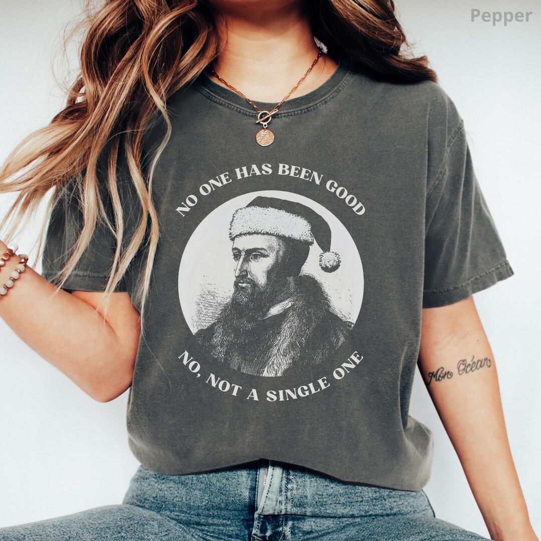 Funny Reformed Christmas Shirt, Comfort Colors® John Calvin T-shirt for ...