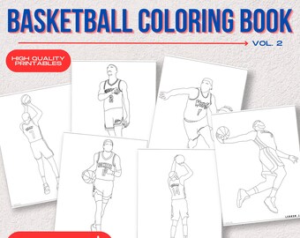 NBA Basketball Coloring Book Vol. 1 - 20 High Quality Printable Pages ...