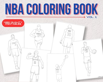 NBA Basketball Coloring Book Vol. 1 - 20 High Quality Printable Pages ...