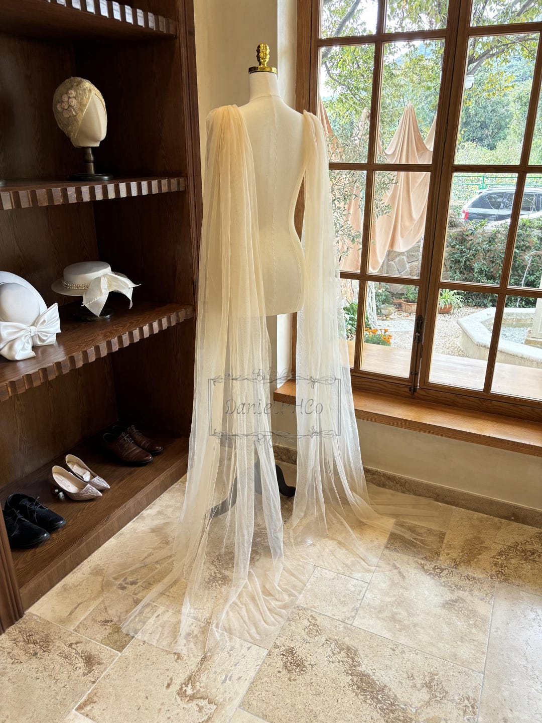 Minimalist Tulle Bridal Wings, Champagne Wedding Wings, Detachable ...