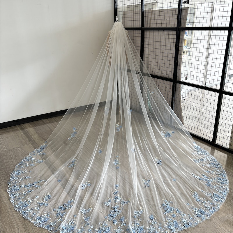 Royal Blue Wedding Veil - Etsy