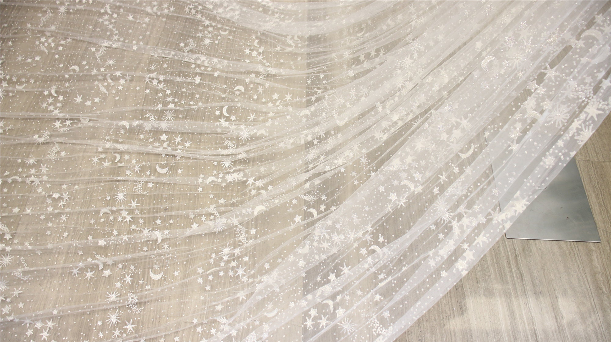 Fantastic Starry Sky Themed Wedding Veil Dreamful Stars Wedding Veil ...