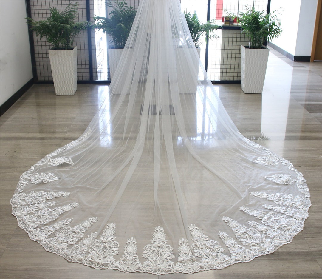 Vintage Lace Wedding Veil Wedding Accessory Veil Can Add Blusher ...