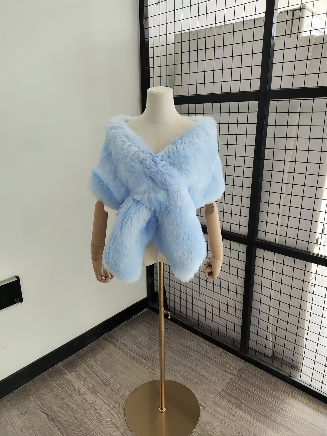 Light Blue Winter Shawls,plush Wrap,prom Dress Wrap,wedding Wrap ...