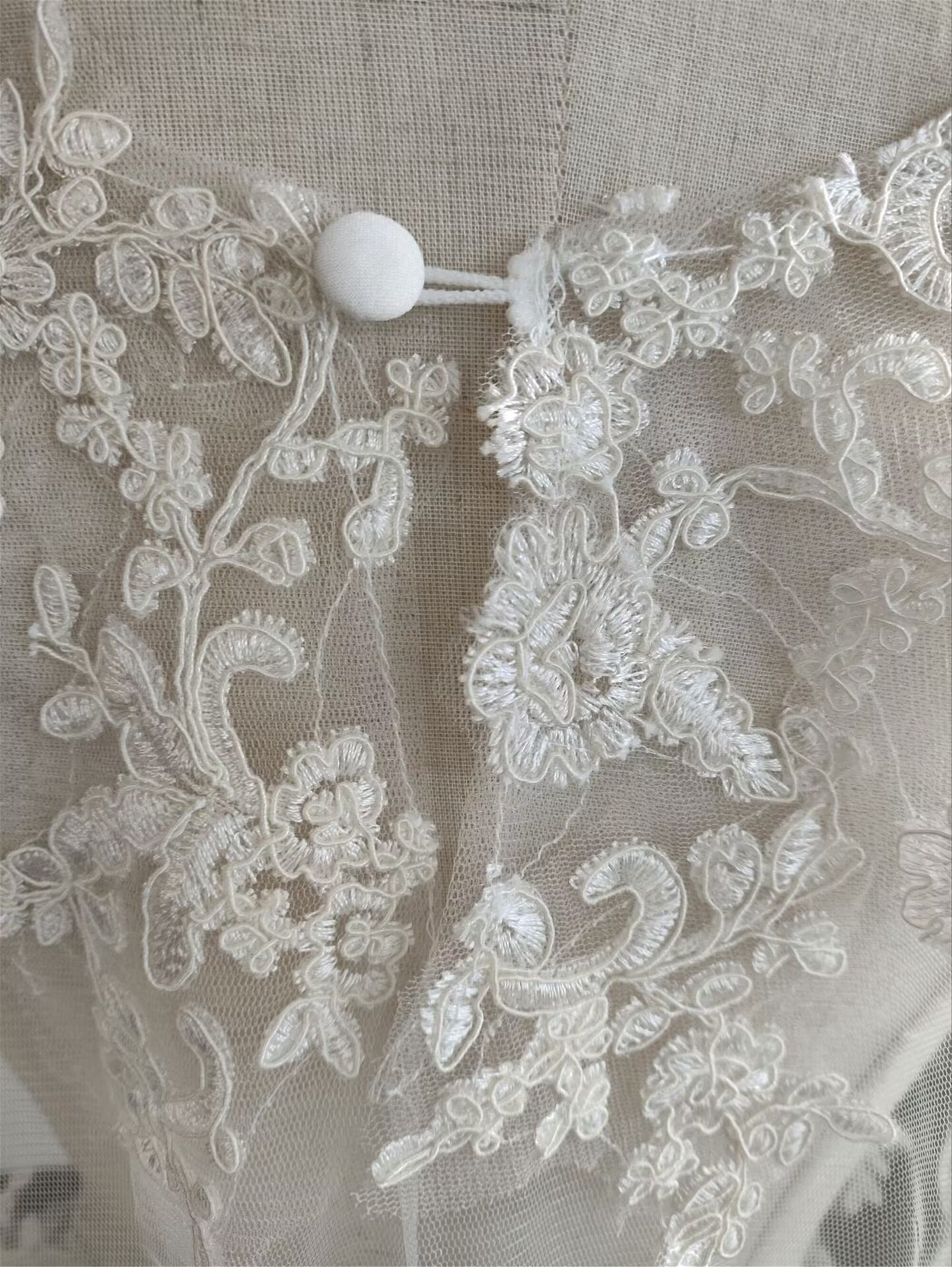 Stylish Short Front and Long Back Cape,lace Cape Soft Tulle Bridal ...
