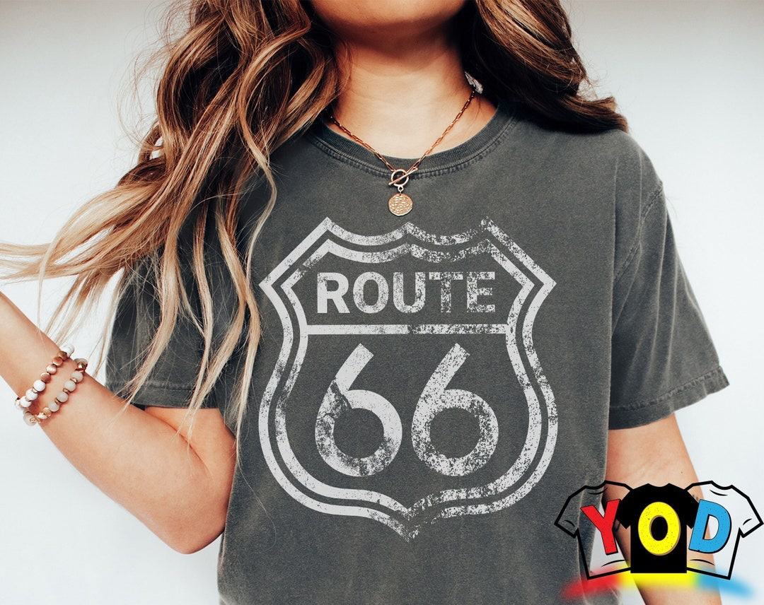 Route 66 Tee Shirt, Vintage Road Sign, Travel, Historic, Adventure ...