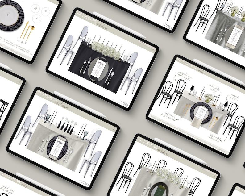 Canva Tablescape Design Digital Mockup Template, Event Place Setting ...