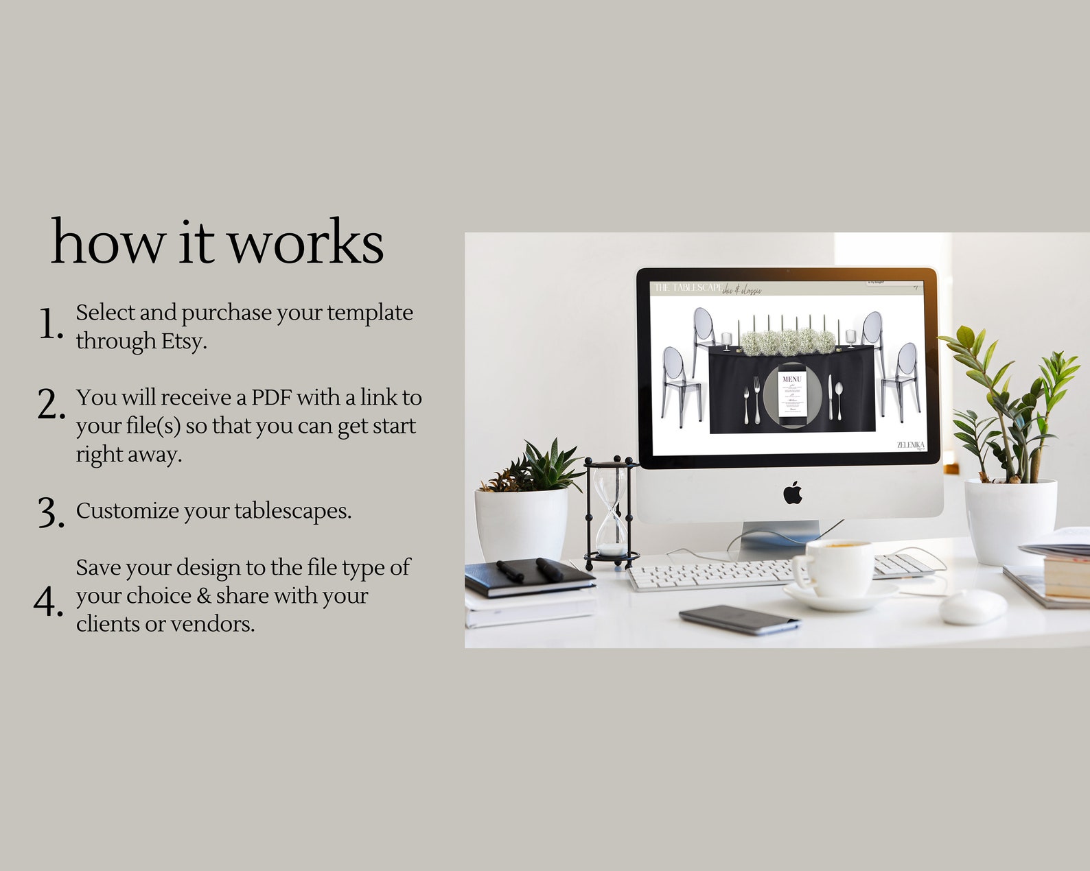 Canva Tablescape Design Digital Mockup Template, Event Place Setting ...