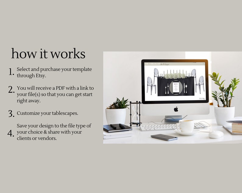 Canva Tablescape Design Digital Mockup Template, Event Place Setting ...