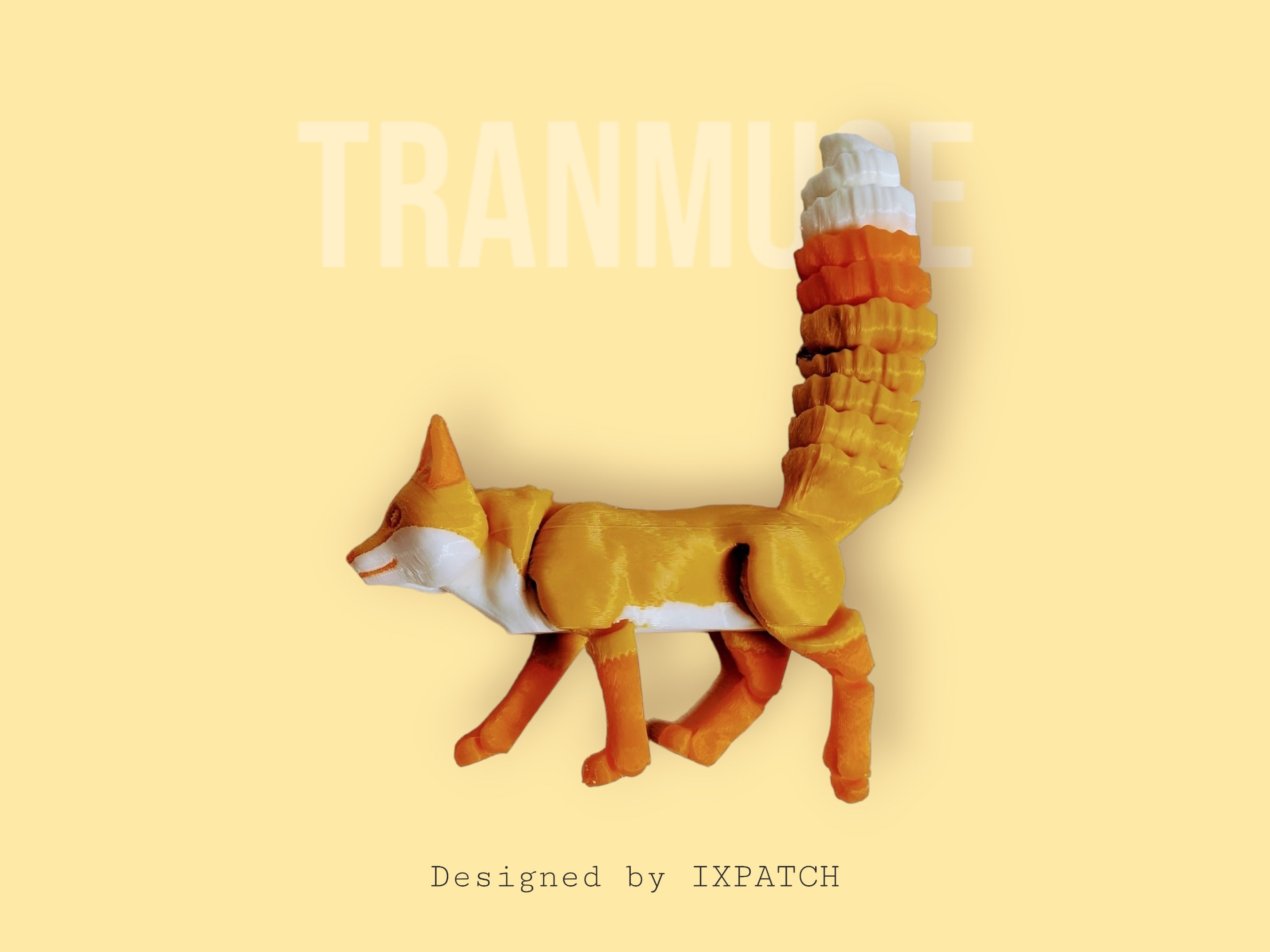 Articulated 3D Printed Flexi Fox Sculpture - Etsy