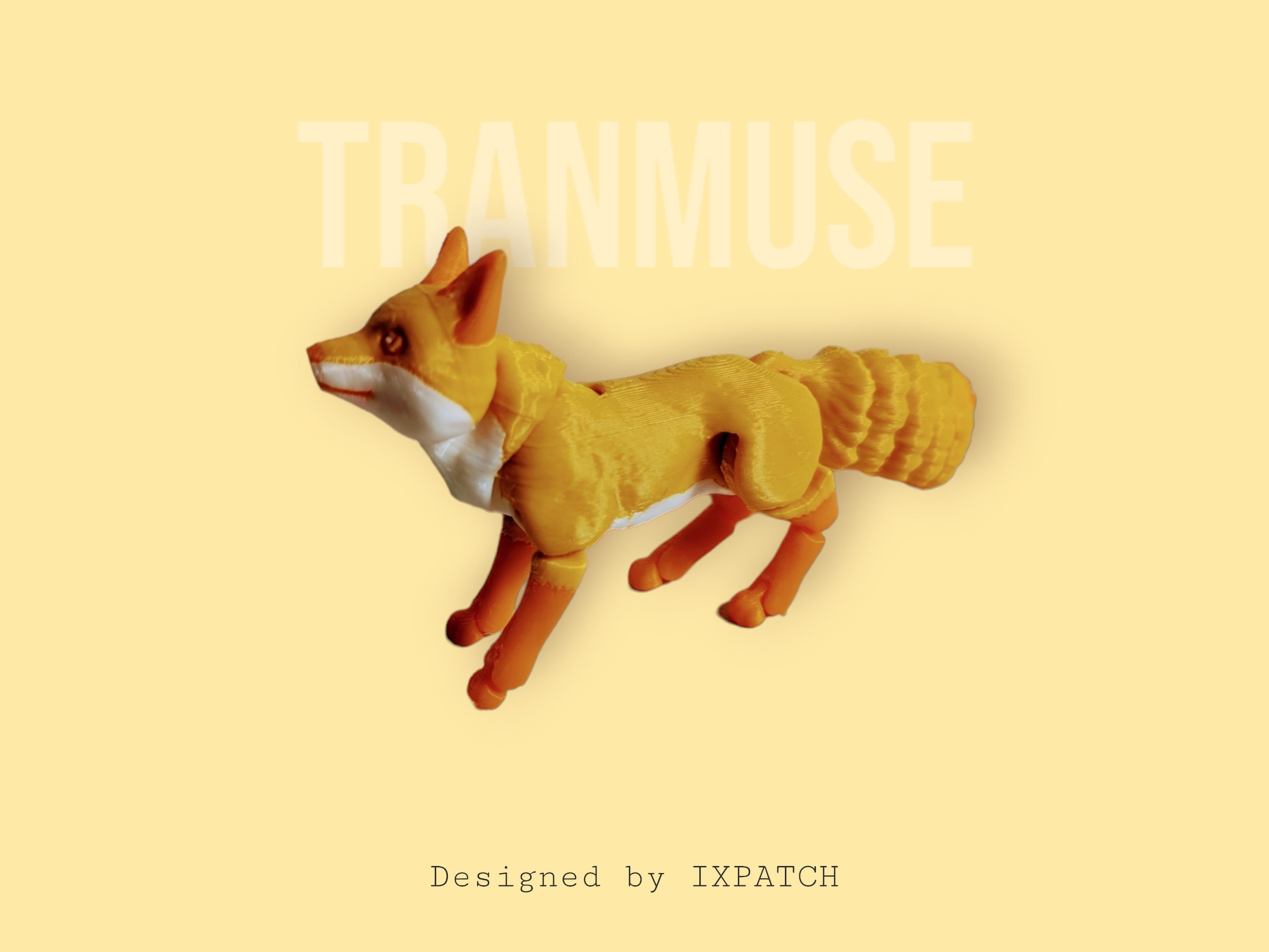 Articulated 3D Printed Flexi Fox Sculpture - Etsy